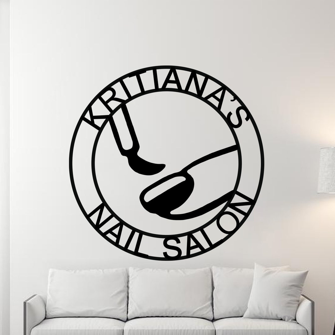 Nail Salon Sign, Nail Salon Business Sign, Personalized Nail Salon Sign ...