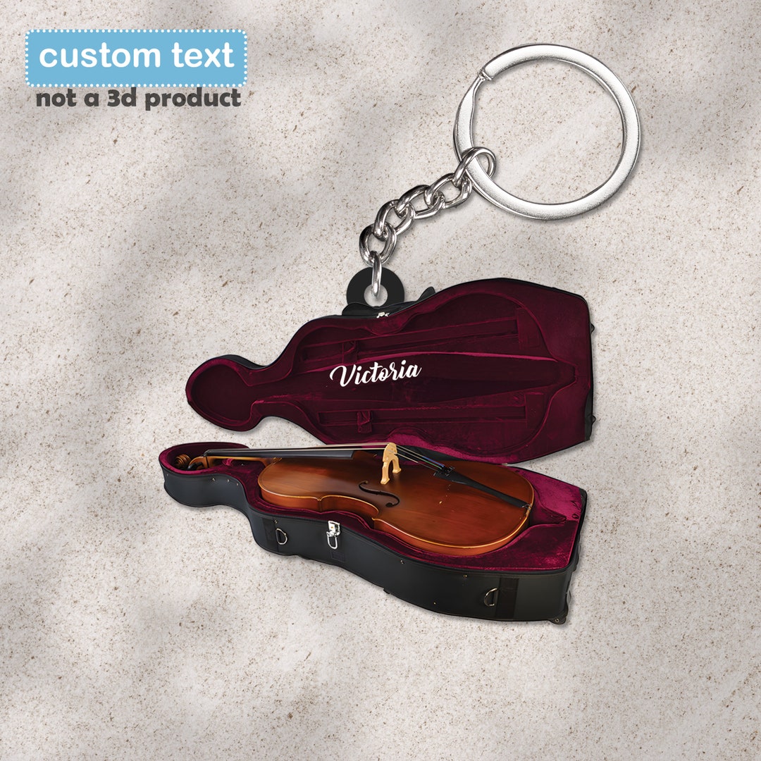 Cello Personalized Keychain, Cello 2D Kechain, Cello Lovers Gift ...