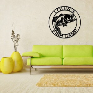 Fishing Monogram, Fish Sign, Custom Fishing Sign, Custom Fish Sign ...