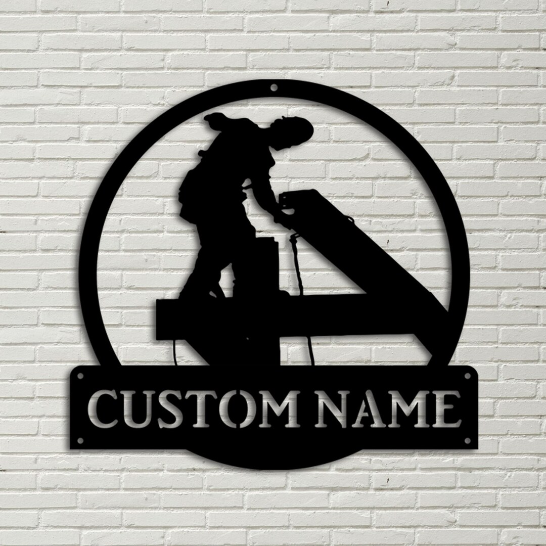 Personalized Ironworker Monogram Metal Sign, Custom Ironworker Metal ...