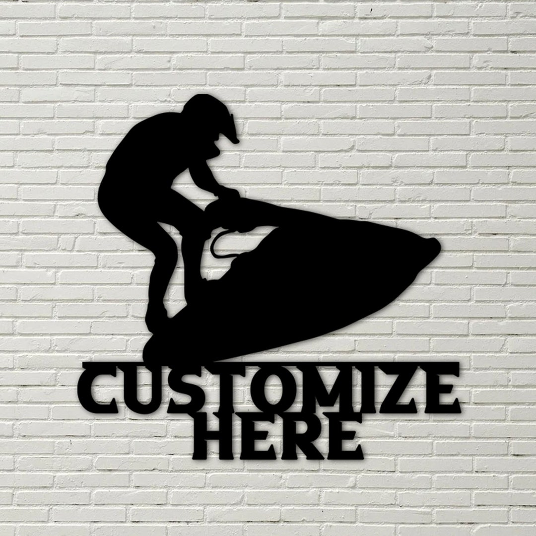 Customizable Metal Jet Ski Sign, Jet Ski Decoration, Personalized Metal ...