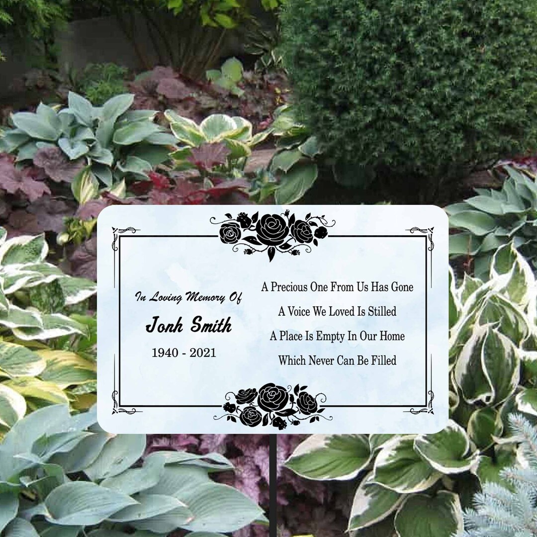 Personalised Memorial Plaque Stake, Grave Marker, Memorial Plaque ...