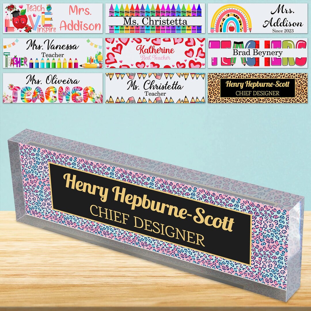 Personalized Teacher Desk Name Plate Teacher Gift, Custom Teacher Desk ...