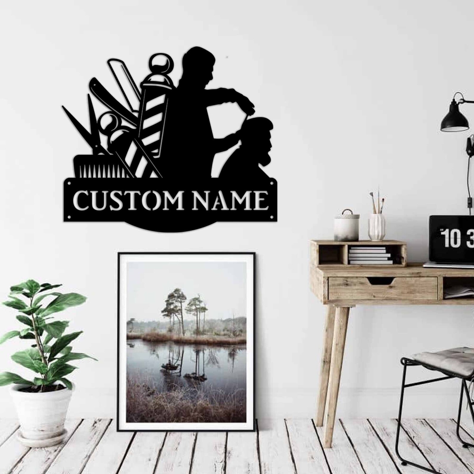 Barber Shop Sign Personalized Barber Sign Custom Hairstylist - Etsy