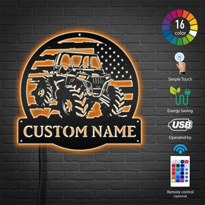 Personalized US ATV Monogram Metal Sign Art Custom Us Atv - Etsy