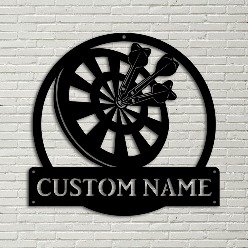 Personalized Darts Monogram Metal Sign Custom Darts Metal - Etsy