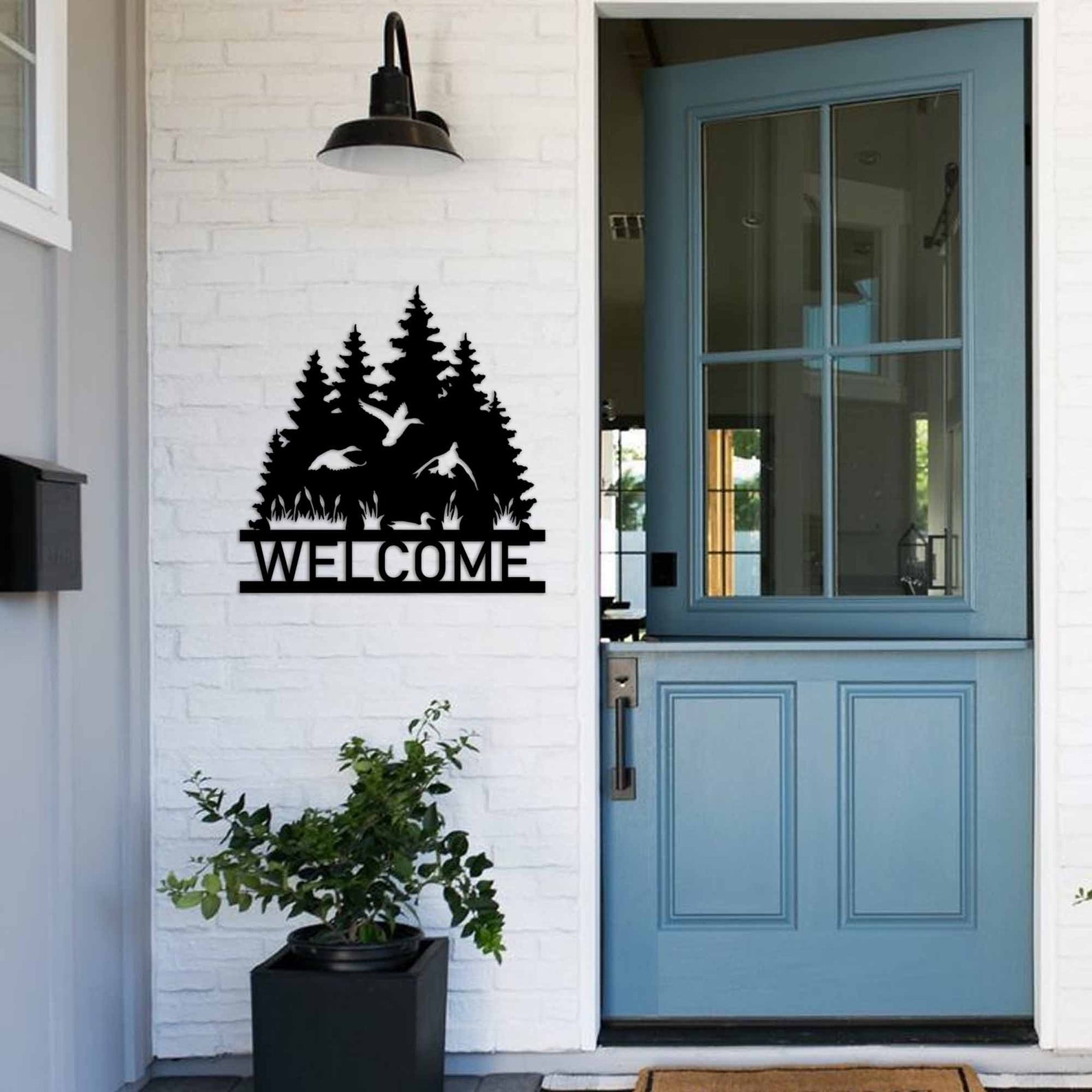 Duck Address Sign Metal Duck Sign Ducks Flying on A Pond - Etsy