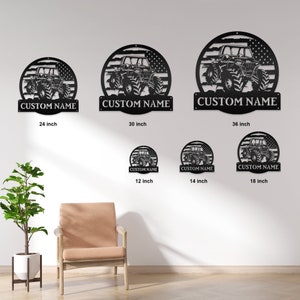 Personalized US ATV Monogram Metal Sign Art, Custom Us Atv Metal Sign ...