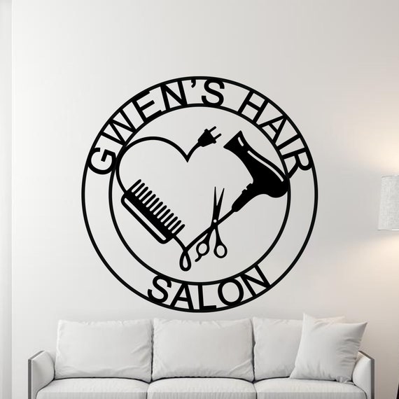 Hair Salon Sign Metal Hair Stylist Sign Personalized Salon | Etsy