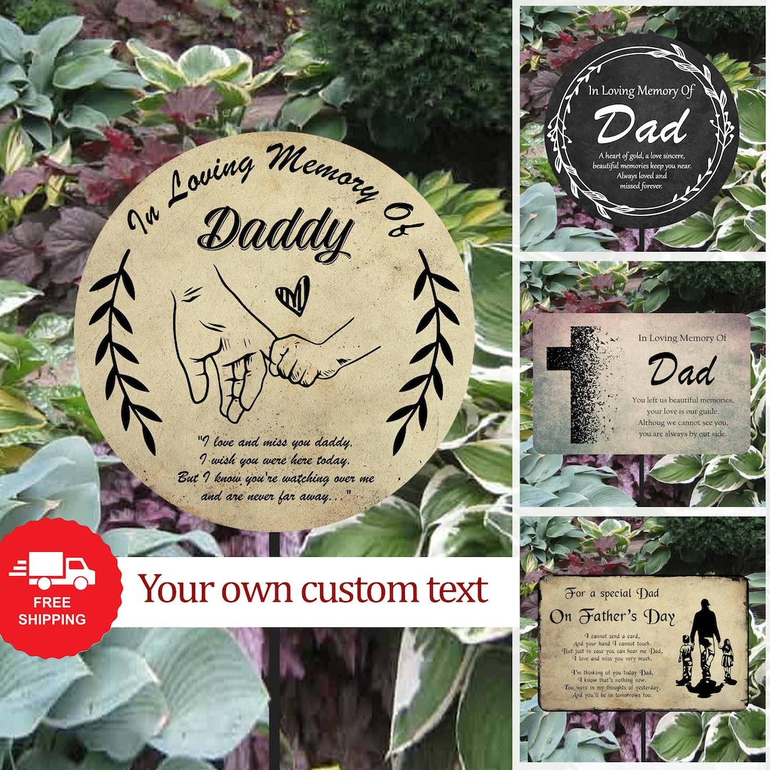 Father Memorial Stake - Plaque, Outdoor Grave Marker, Personalised ...