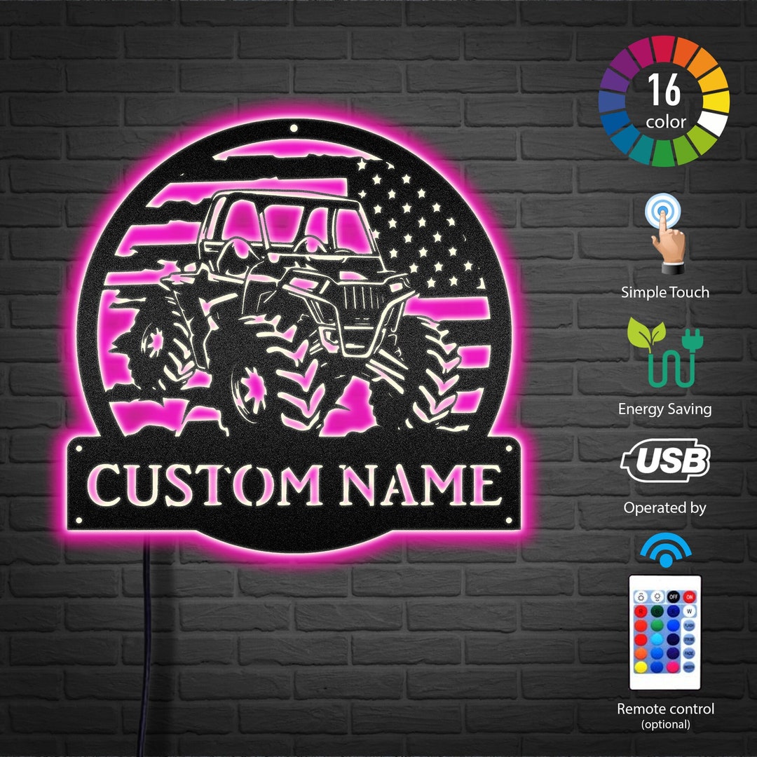 Personalized US ATV Monogram Metal Sign Art, Custom Us Atv Metal Sign ...