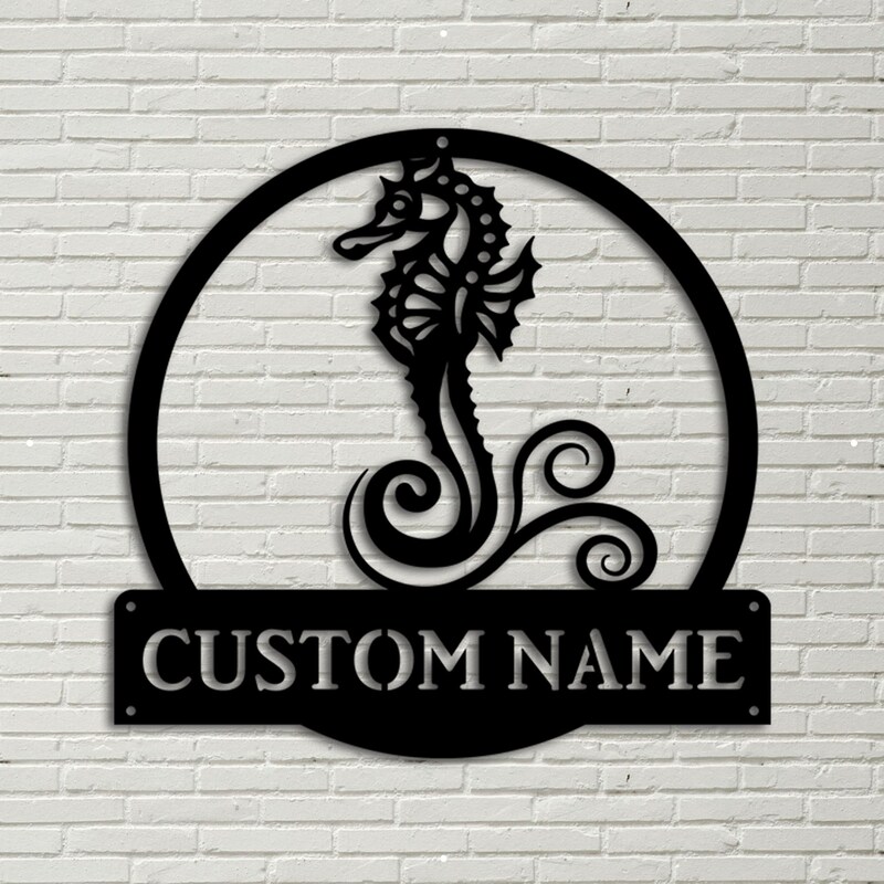 Seahorse Monogram - Etsy
