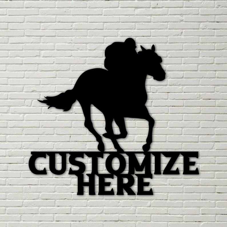Custom Horse Racing Metal Sign Personalized Metal Horse - Etsy