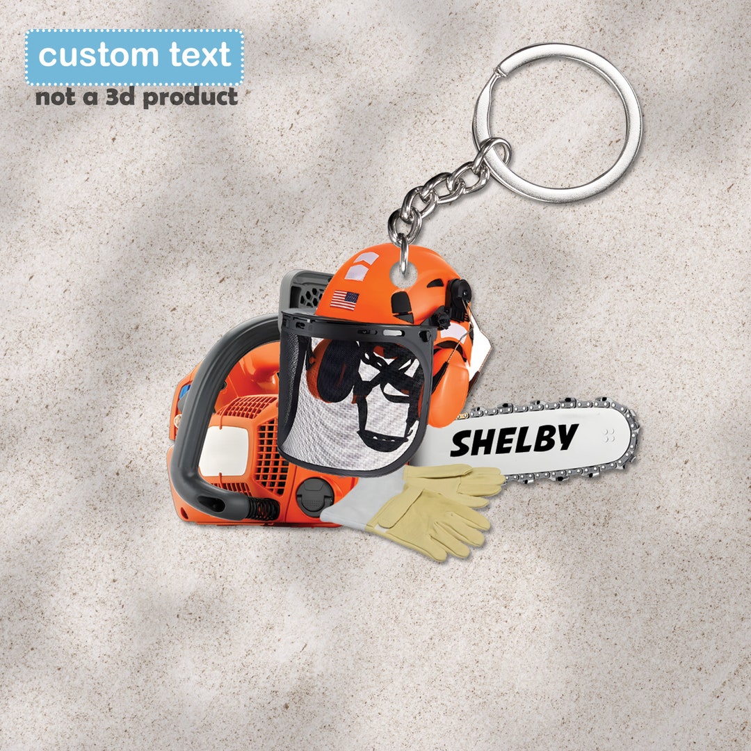 Arborist Supplies 2D Flat Keychain, Chainsaw Custom Keychain, Arborist ...