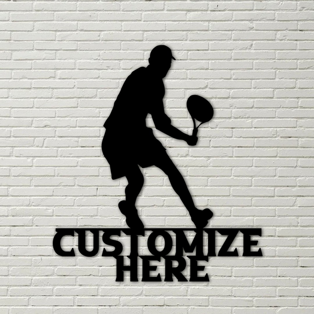 Customizable Metal Tennis Player Sign, Personalized Tennis Sign, Tennis ...