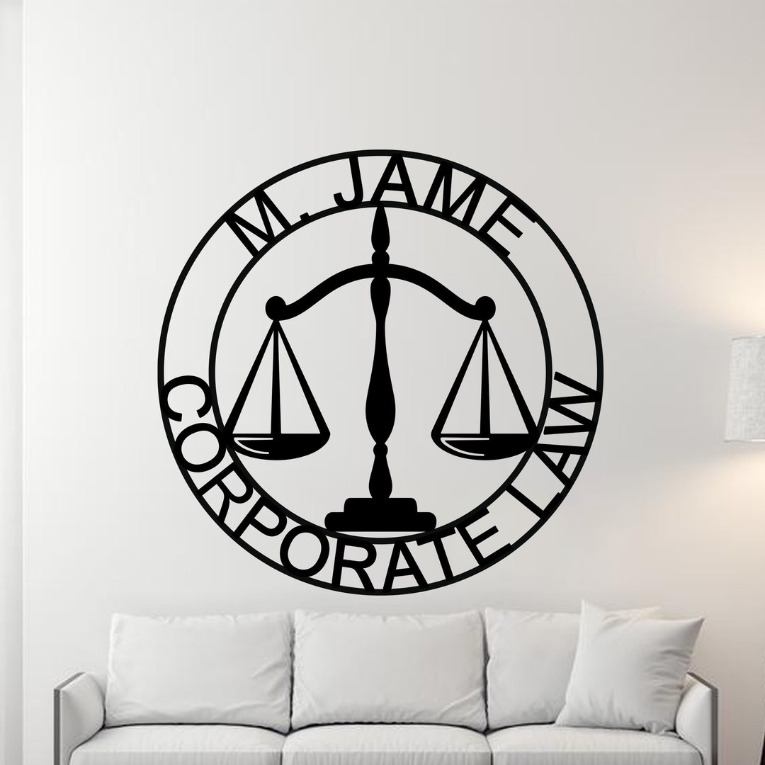 Custom Law Firm Metal Sign, Personalized Lawyer Sign, Lawyer Gift ...