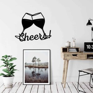 Cheers Sign, Cheers Metal Word Art, Cheers Bar Sign Wall Art, Cheers ...