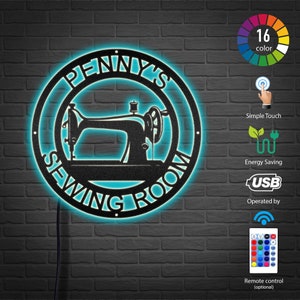 Sewing Room Sign, Personalized Sign, Sewing Sign, Metal Sewing Sign ...