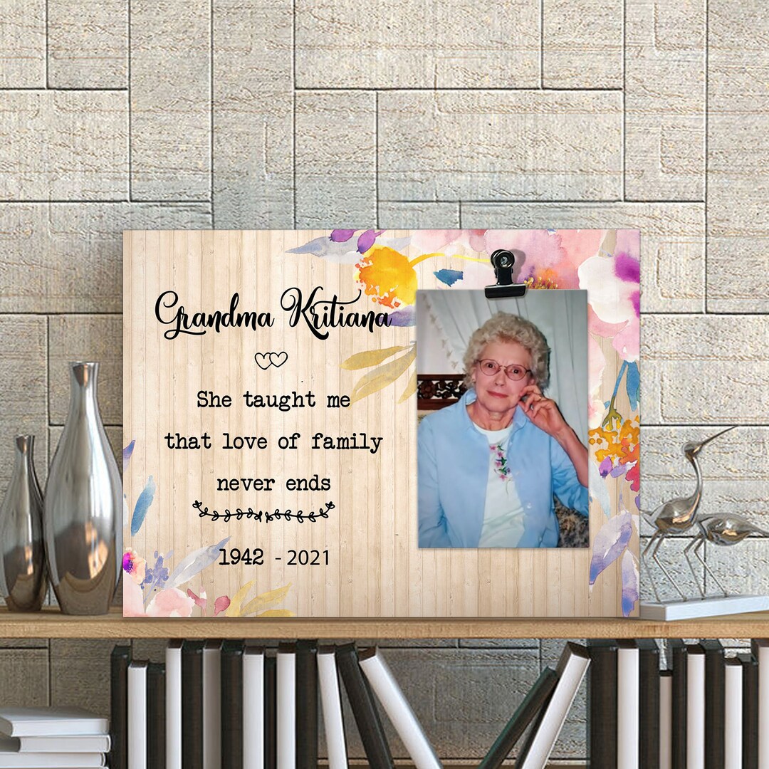 Sympathy Frames for Grandma, Personalized Memorial Frame, Sympathy ...