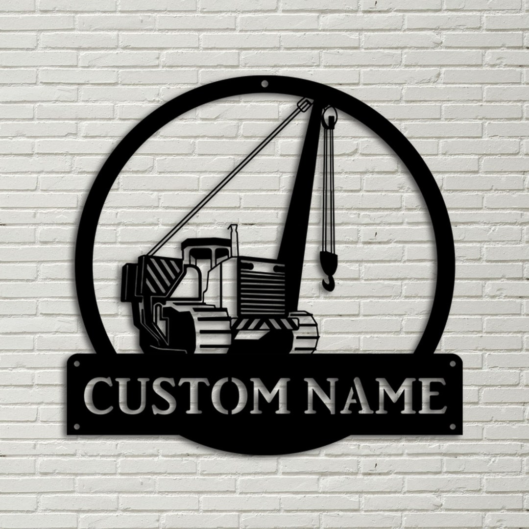 Personalized Pipelayer With Operator Monogram Metal Sign Art Pipelayer ...