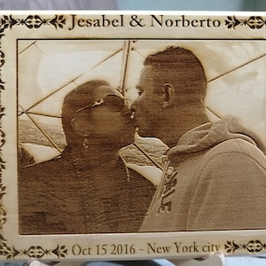 Personalized Engraved Wood Photo, Custom Wood Photo, Laser Engraved ...