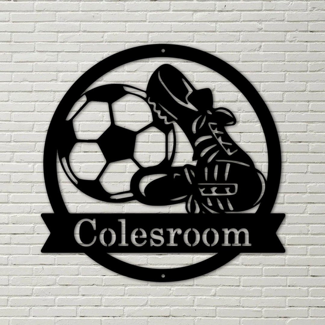 Personalized Metal Soccer Sign, Soccer Gift for Boys, Personalized ...