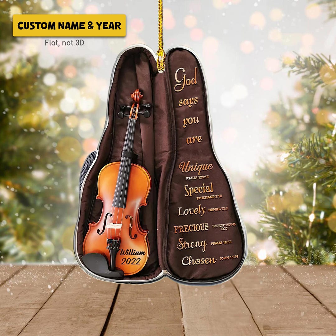 Personalized Violin Bag Christmas Ornament, Violin Ornament, Christmas ...