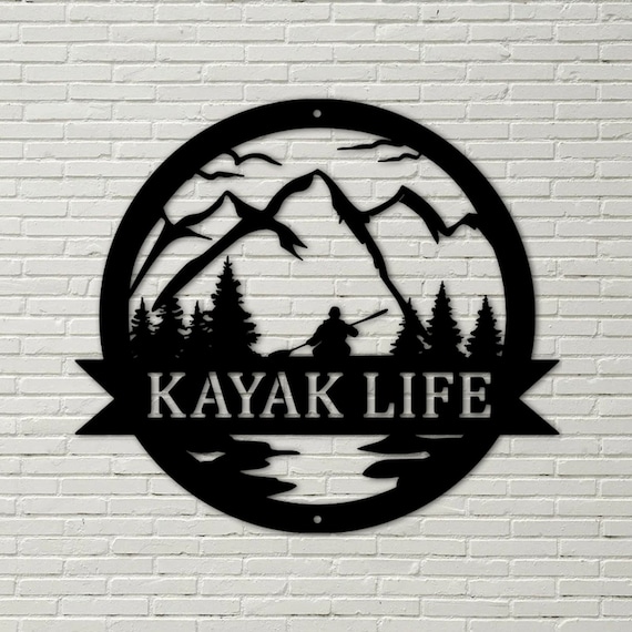 Great Outdoor Kayak Decor Kayak Sign Camp Sign Gift for Him | Etsy