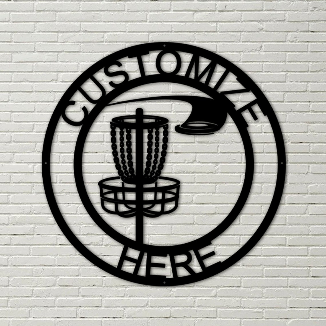 Customizable Metal Frisbee Golf Sign, Personalized Frisbee Golf ...