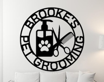 Pet Grooming Sign, Pet Groomer Sign, Dog Grooming Sign, Grooming ...