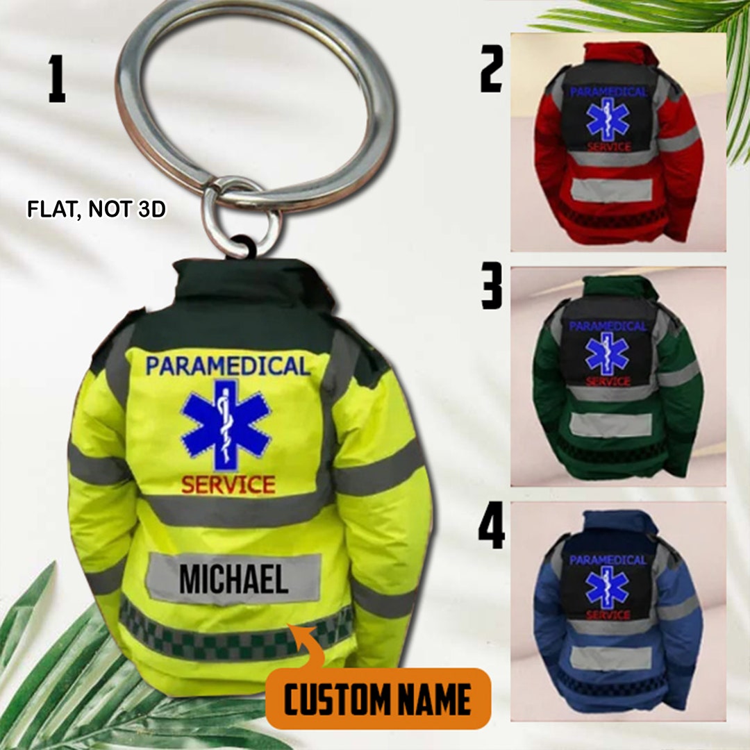 Personalized Paramedic Uniform Acrylic Keychain, Paramedical Service ...