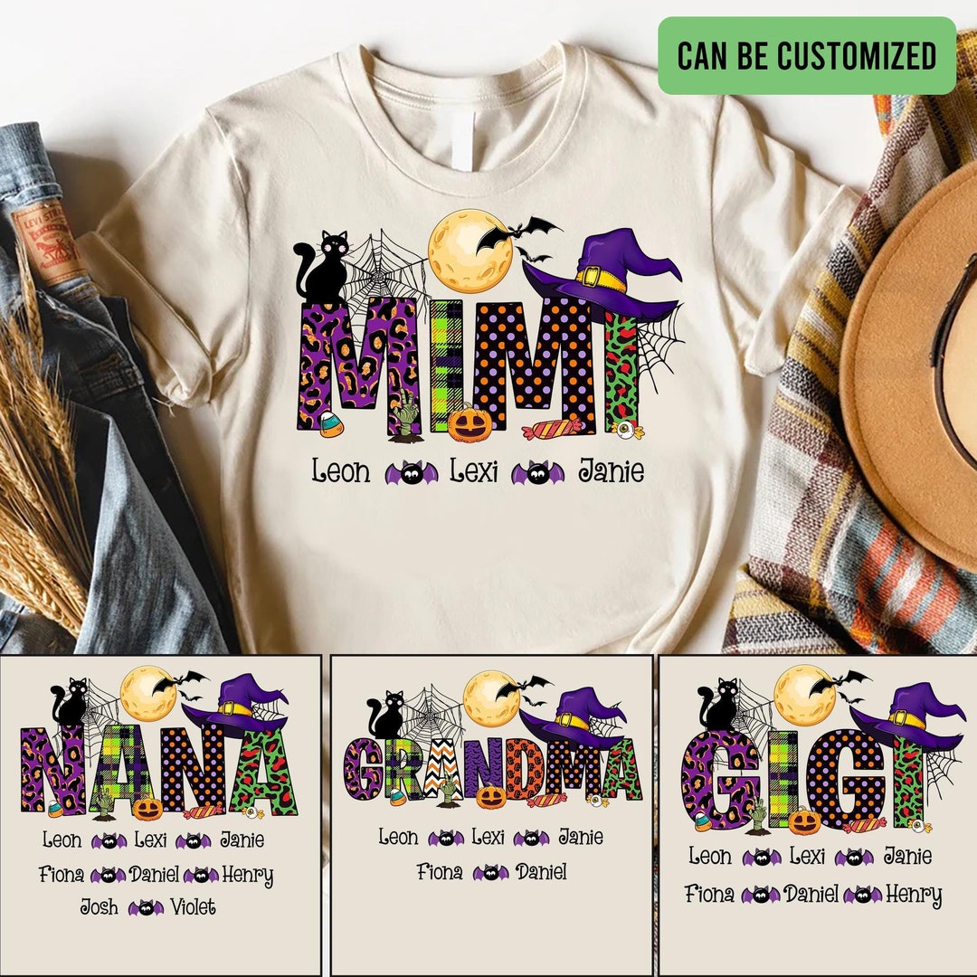 Personalized Mimi Halloween Shirt, Custom Nickname Nana Mimi Tee With ...