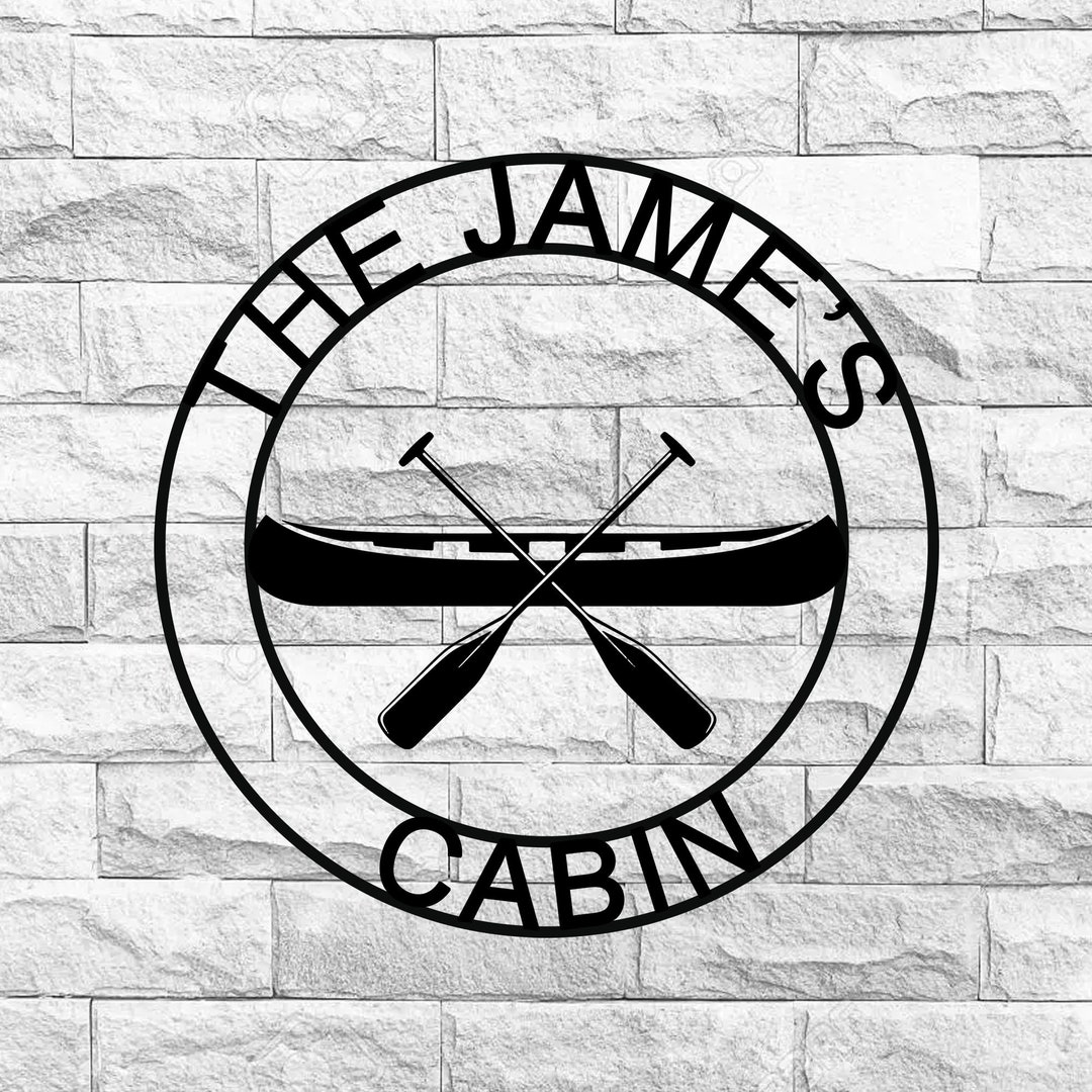 Canoe Sign, Personalized Canoe Sign, Metal Canoe Sign, Lake House Cabin ...