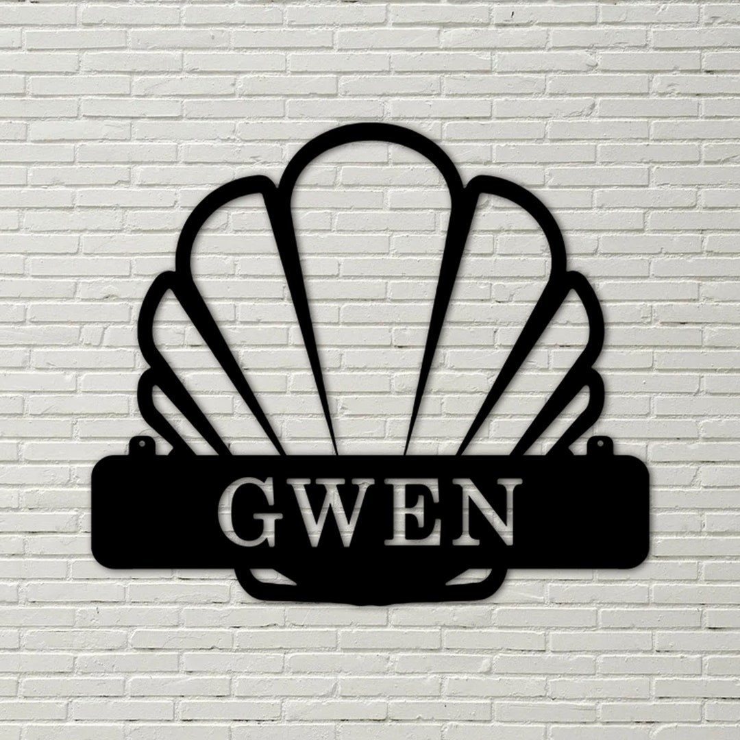 Sea Shell Metal Sign for Ocean Lovers, Front Door Sea Shell, Outdoor ...