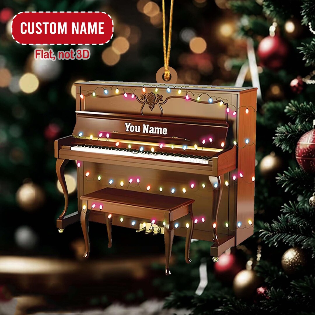 Personalized Piano Ornament for Piano Players, Piano Christmas Ornament ...