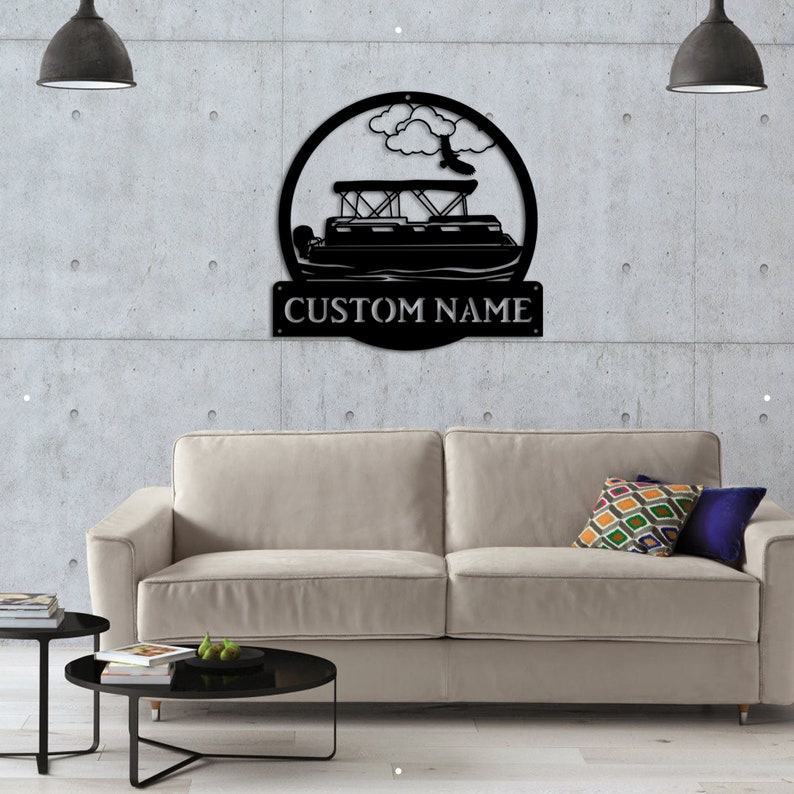 Personalized Pontoon Boat Metal Sign Art Custom Pontoon Boat - Etsy