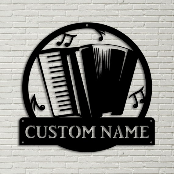 Personalized Accordion Metal Sign Art Custom Accordion Metal - Etsy