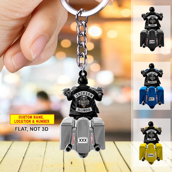 Motorcycle Keychain - Etsy