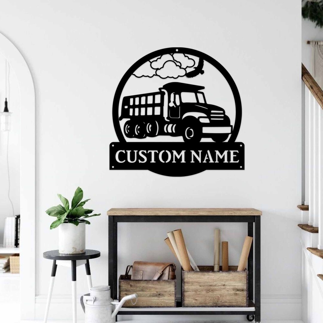 Custom Truck Driver Name Sign, Semi Truck Wall Sign, Tractor Trailer ...