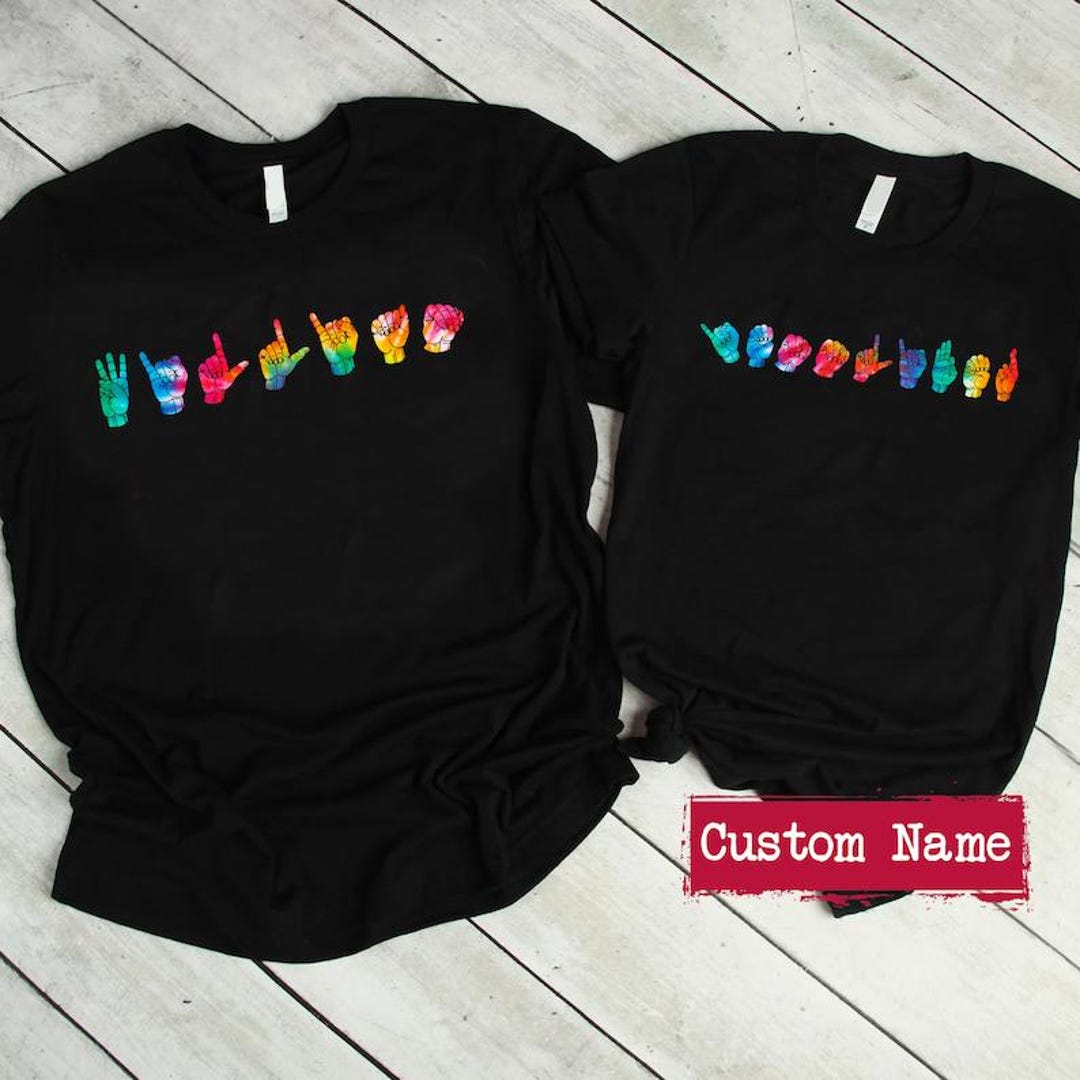 Personalized Sign Language Shirt, Custom Name Sign Language Shirt, ASL ...