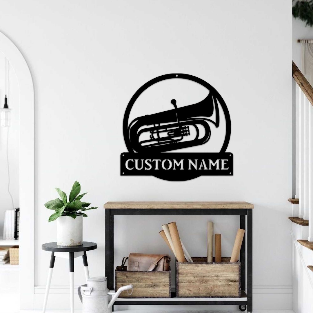 Personalized Tuba Music Monogram Metal Sign Art, Custom Tuba Music ...