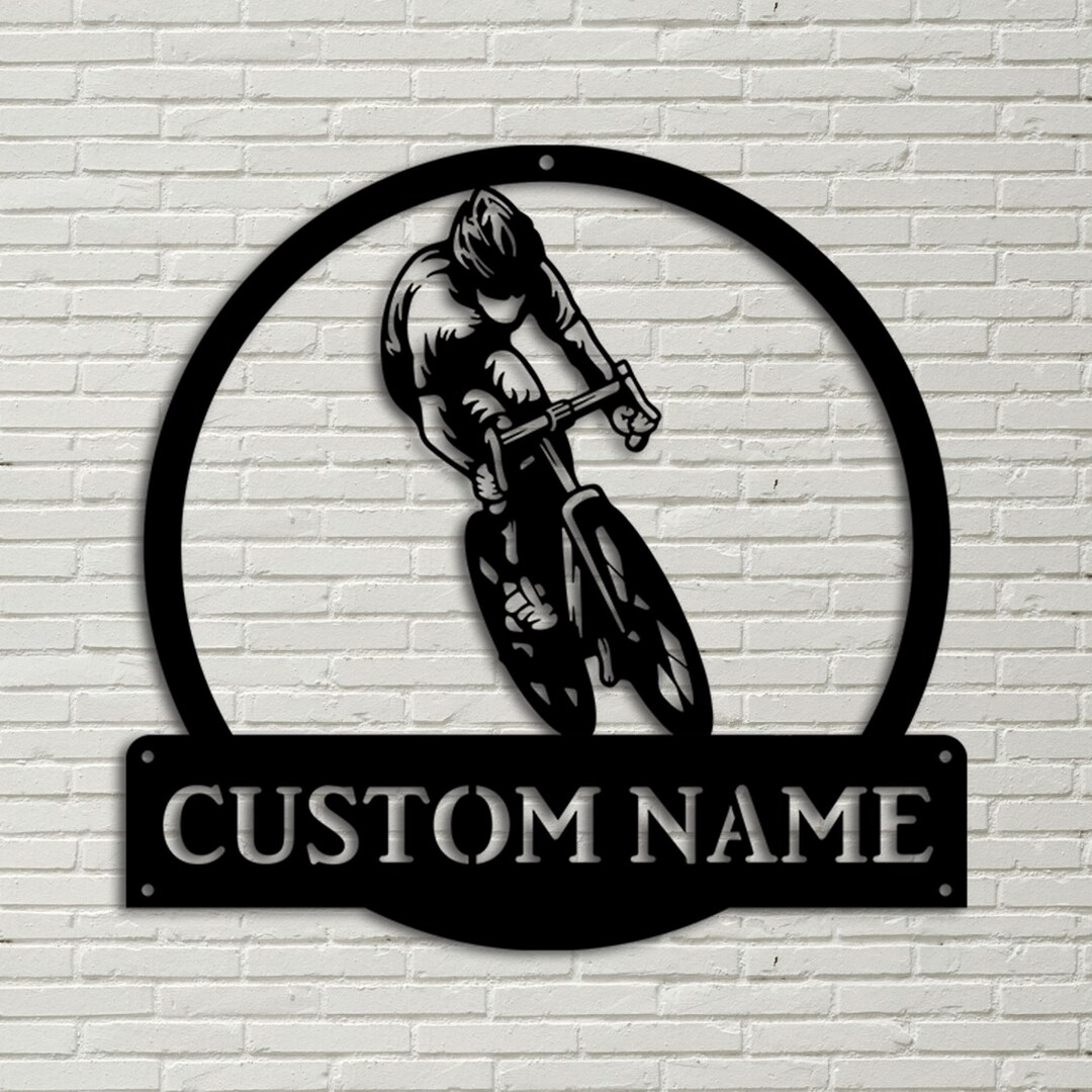 Personalized Track Cycling Monogram Metal Sign Art, Custom Track ...