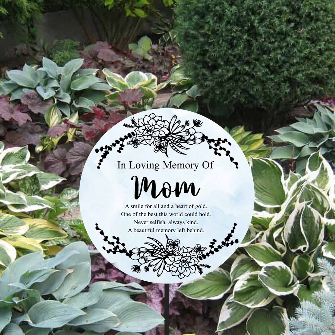 Personalised Mother Memorial Plaque Stake, Grave Marker, Mom Memorial ...