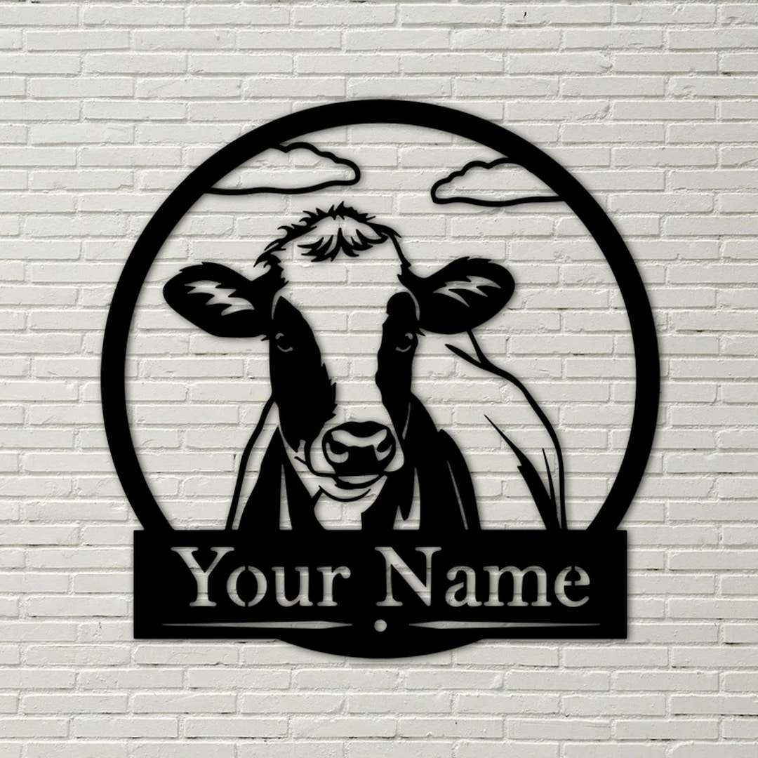 Custom Cow – Led Metal Cow Sign, Ersonalized Sign, Western, Farmhouse ...