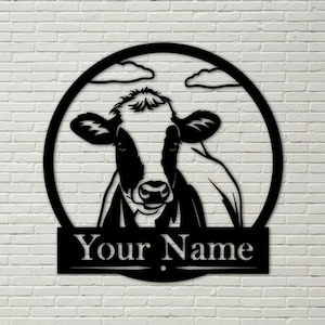 Custom Cow – Led Metal Cow Sign, Ersonalized Sign, Western, Farmhouse ...
