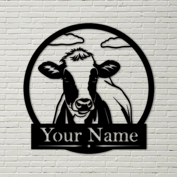Metal Cow Sign - Etsy