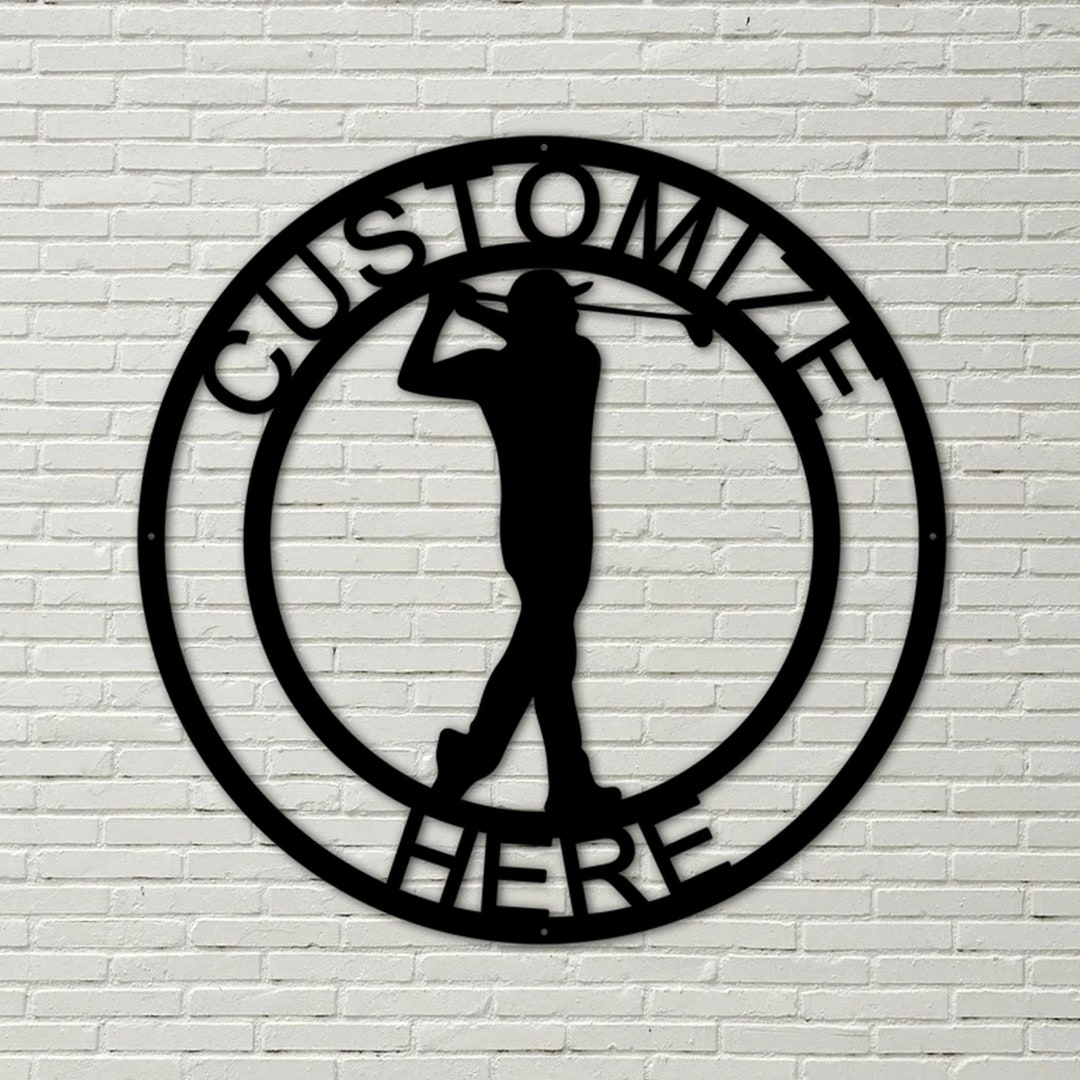 Customizable Metal Golf Sign, Personalized Golfing Decor, Metal Golf ...