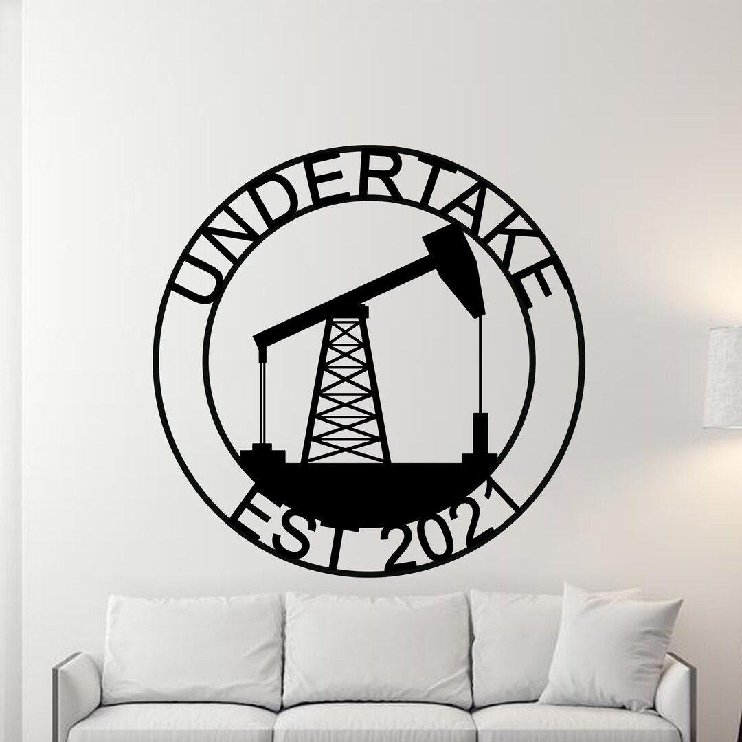 Oil Pump Sign, Oilfield Decor, Metal Wall Art, Pump Jack, Oil Field ...