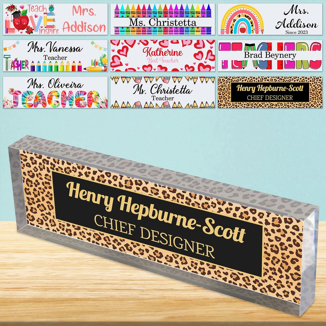 Personalized Teacher Desk Name Plate Teacher Gift, Custom Teacher Desk ...