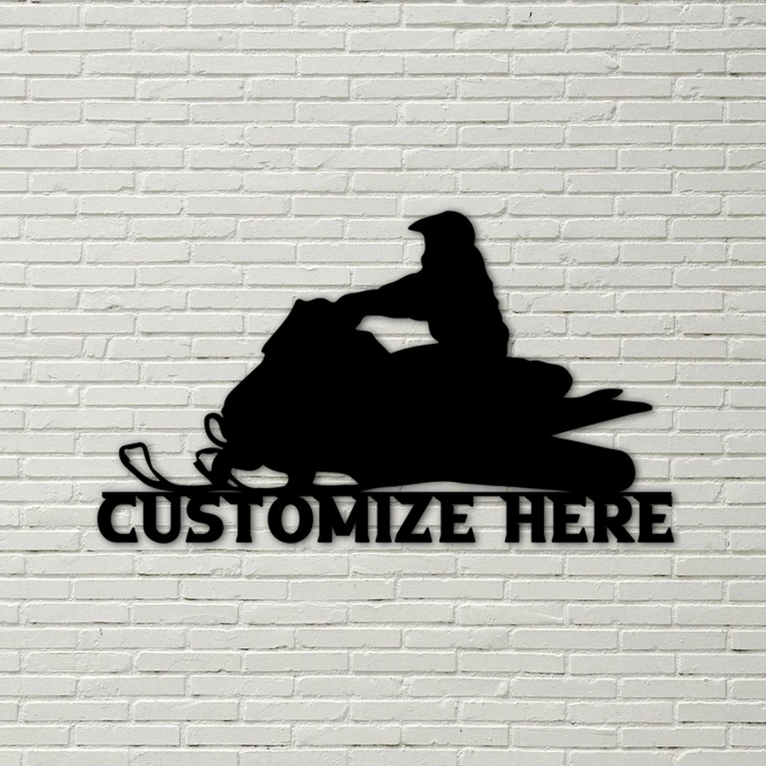 Customizable Metal Snowmobile Sign, Personalized Snowmobile, Custom ...